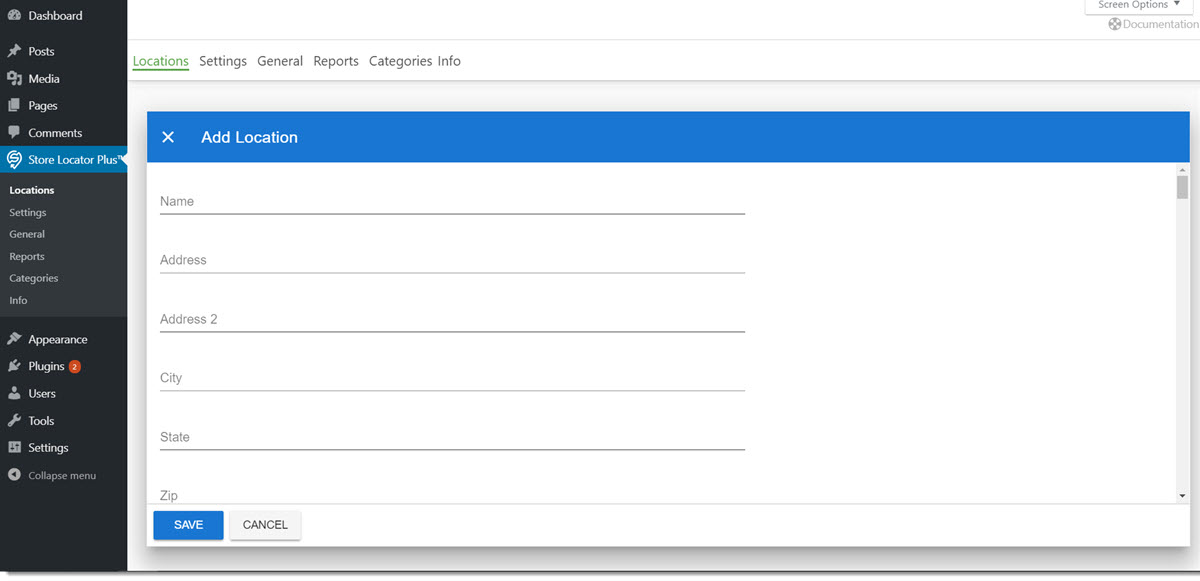 Step 2: Add A Location - Documentation